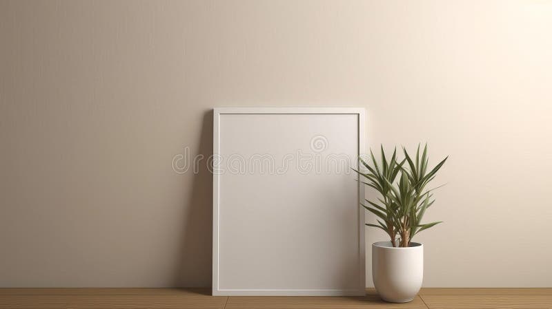 Stunning 3d Visualization of Picture Frame Mockup in Neutral Setting ...