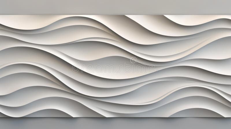 Stunning 3D White Waves and Shadow Pattern for Wall Decoration ...