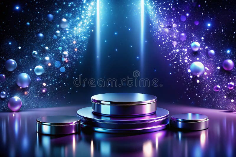 Stunning Dark Blue and Purple 3D Award Design Template: a Premium ...