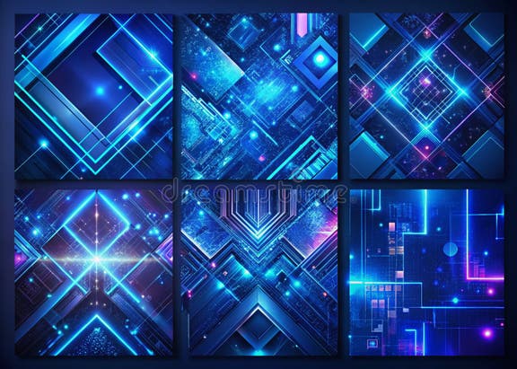 Stunning Dark Blue Tech Backgrounds Abstract Modern Designs Generated ...