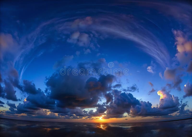 Stunning Dark Blue Twilight Sky Panorama 360 HDR Equirectangular ...