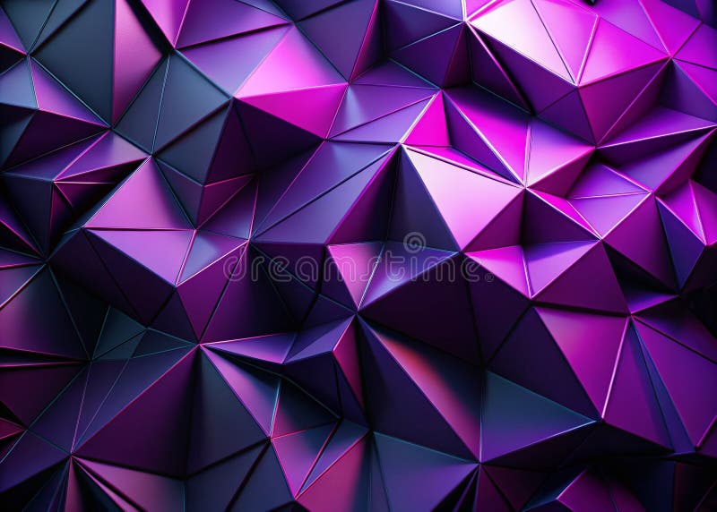 Stunning Dark Purple Polygonal Wallpaper Background a 3D Render Perfect ...