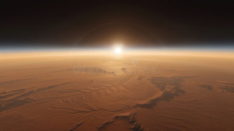 Stunning Dawn on Mars a Realistic View of the Barren Landscape ...