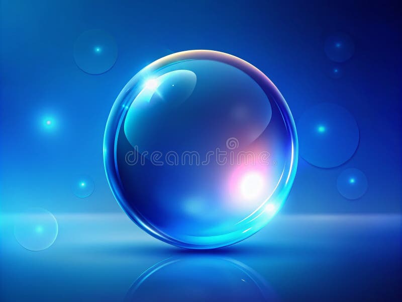 Stunning Deep Blue Bubble Orb Banner Background a Modern Gradient ...
