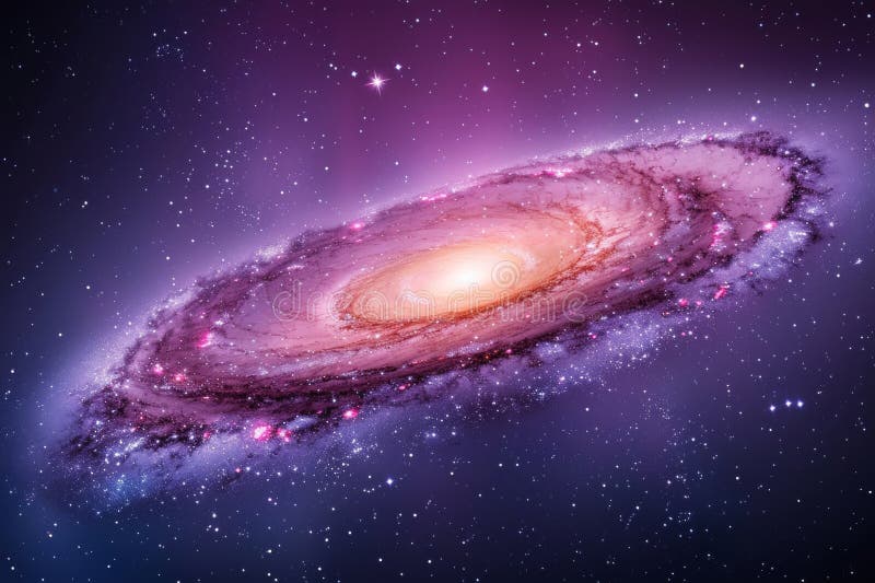 Stunning Deep Space Spiral Galaxy with a Central Black Hole in Retro ...