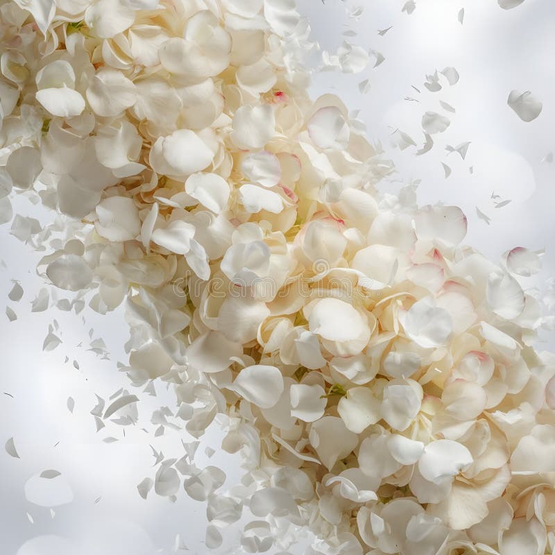 A Stunning and Delicate Image of White Rose Petals Stock Photo - Image ...