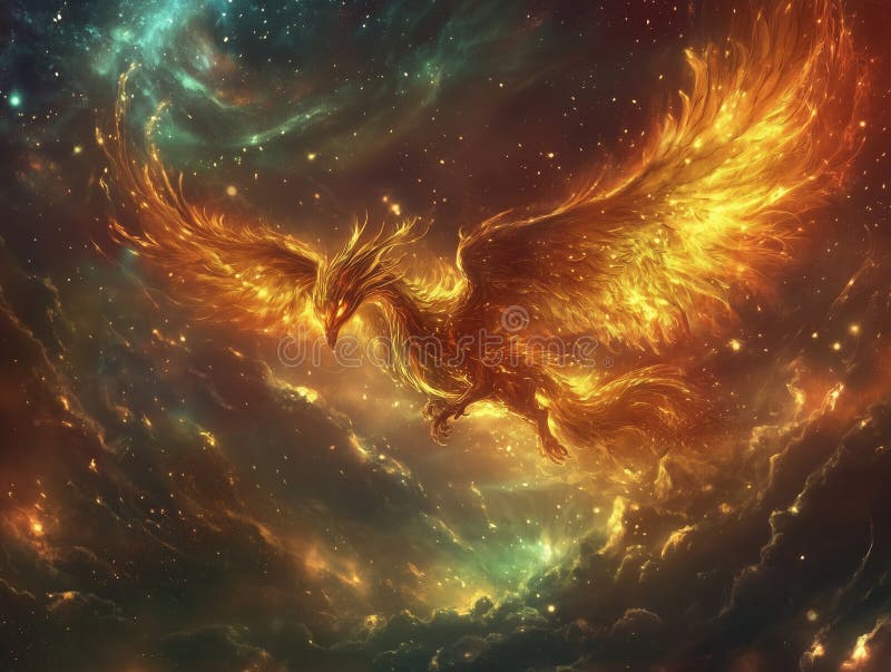 A Stunning Depiction of a Mythical Creature, Blending Elements of ...