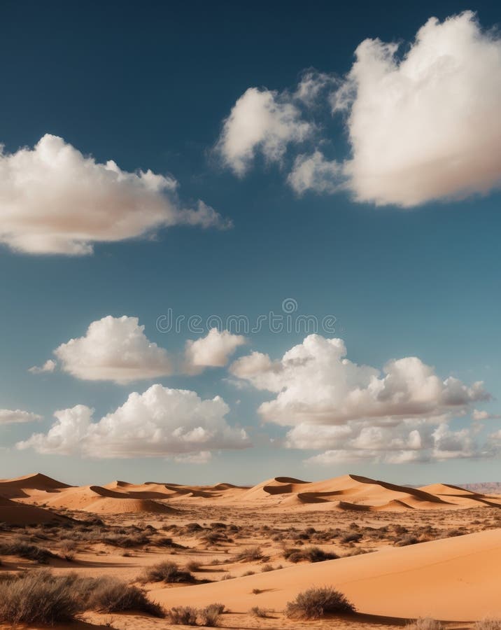 Stunning Dry Desert Sunset Scene with Crackled Earth Texture. Landscape ...