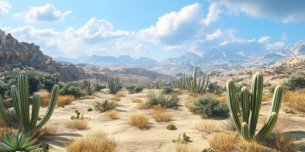 Stunning Desert Landscape HighResolution Nature Background Image Stock ...