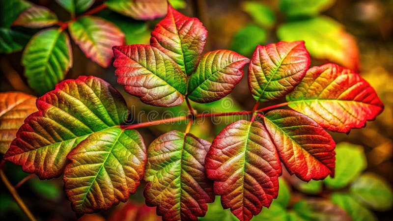 Detailed CloseUp of Poison Oak Leaves a Crucial Guide To Identification ...
