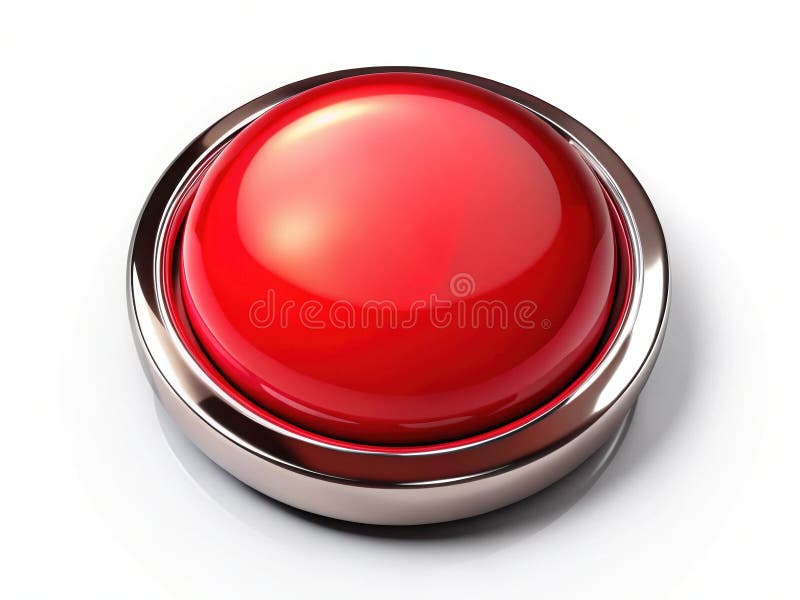 HighQuality CloseUp of a Vibrant Red Emergency Push Button with ...