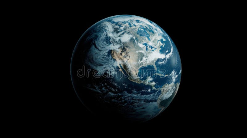 Stunning Detailed View of Planet Earth from Space Stock Illustration ...