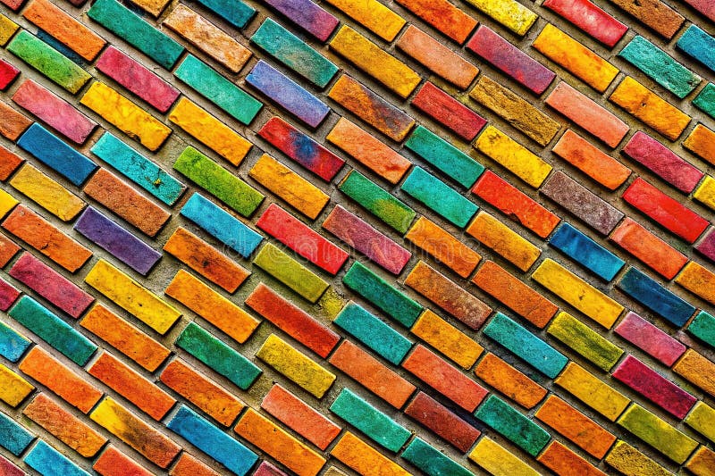 Stunning Diagonal Brick Wall Texture an Industrial Architectural ...