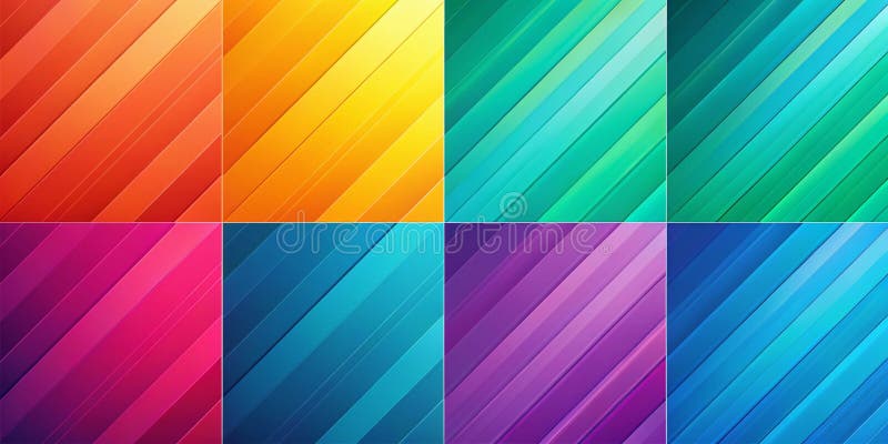 Stunning Diagonal Gradient Backgrounds Six Vibrant Color Schemes for ...