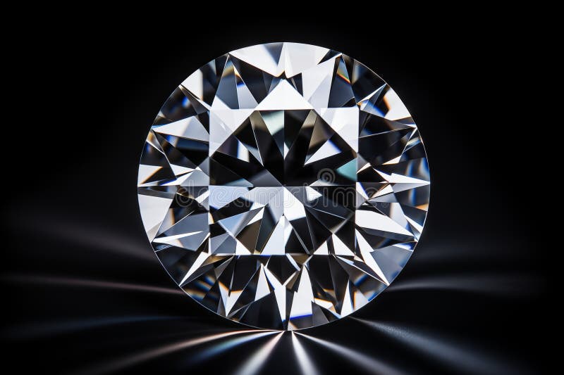 A Stunning Diamond with Brilliant Sparkle Against a Dark Backdrop ...