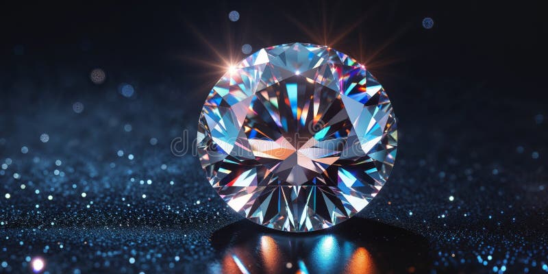 Stunning Diamond with a Dazzling Reflection High Resolution Picture ...