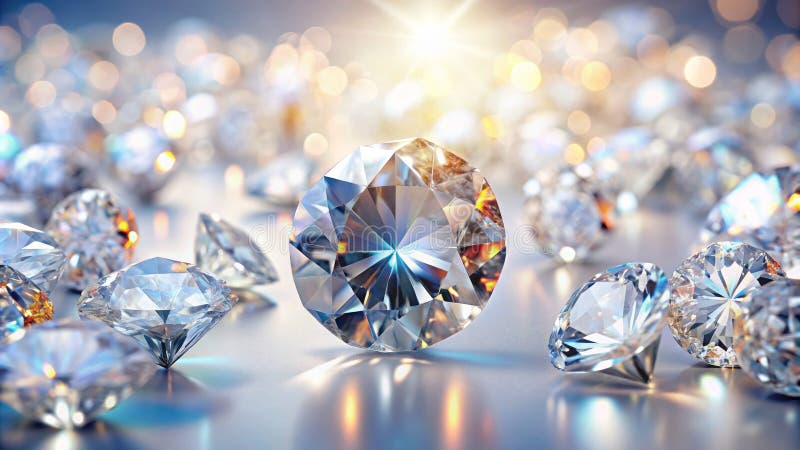 Stunning Diamond Sparkle Pristine White Background for Exquisite ...