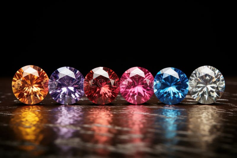 Stunning Different Colored Diamonds. Generate Ai Stock Image - Image of ...