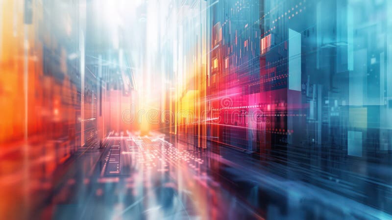 Digital Innovations: Futuristic Ultra-Wide Abstract Background Stock ...