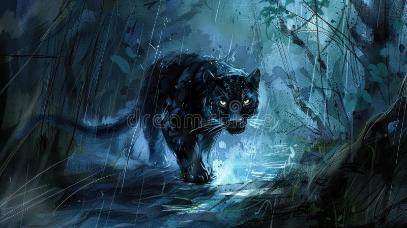 Stunning Digital Art of a Panther from the Predator Series, Captured in ...