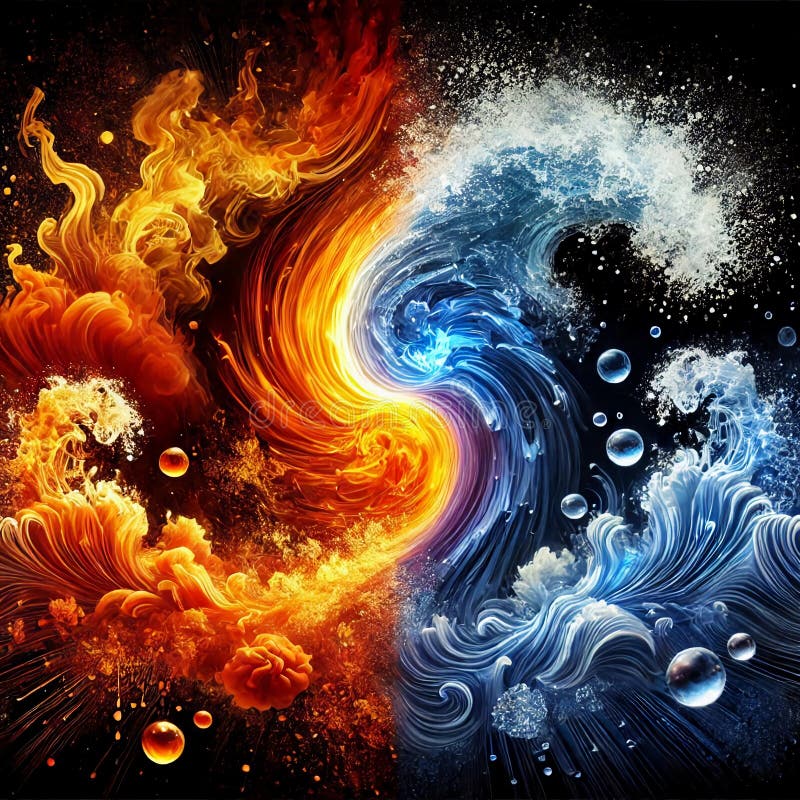 A Stunning Digital Artwork Depicting a Swirling Vortex of Fire and ...