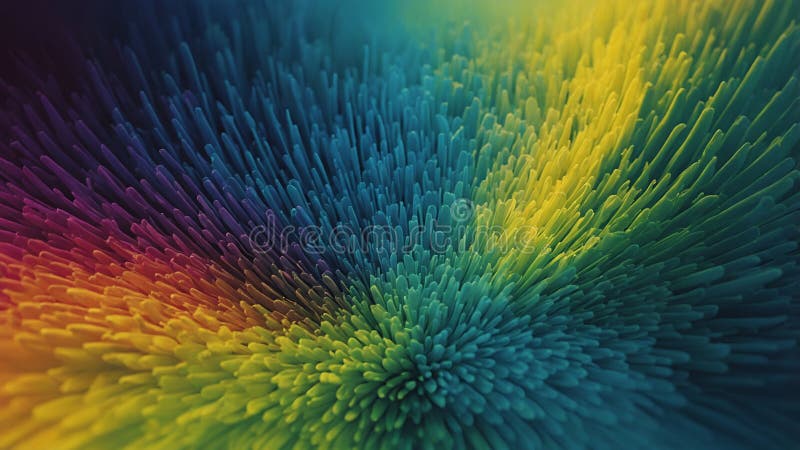 Radiant Abstract Explosion of Colorful Spikes in Vibrant Spectrum ...