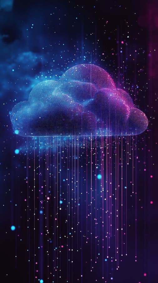 Stunning Digital Cloud Illustration with Vibrant Lighting and ...