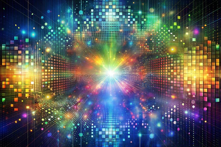 A Stunning Digital Composition with a Central Light Source Emitting ...