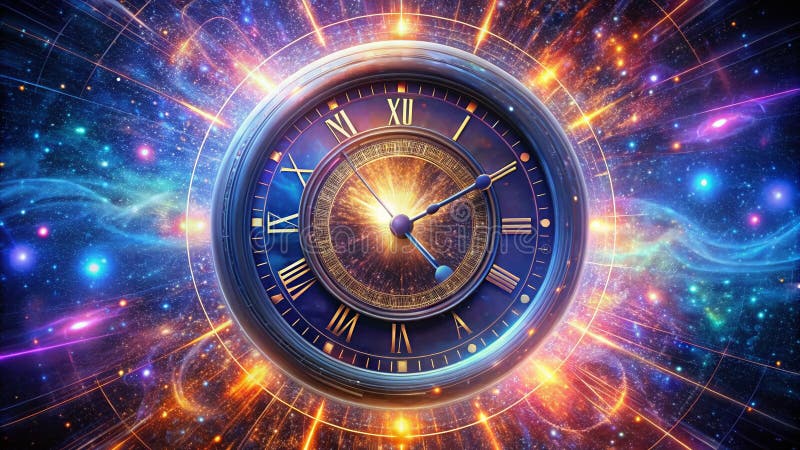 A Stunning Digital Cosmos Clock Experience Times Flow in a Glowing ...