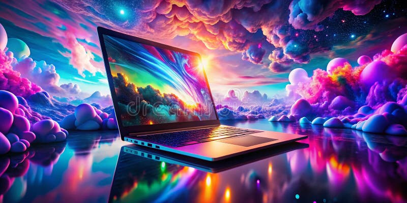 A Stunning Digital Dreamscape Explore a Surreal Laptop Background ...