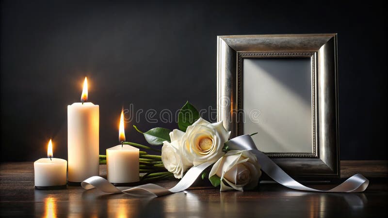 Elegant Funeral Photo Frame a Sophisticated Memorial Arrangement with ...