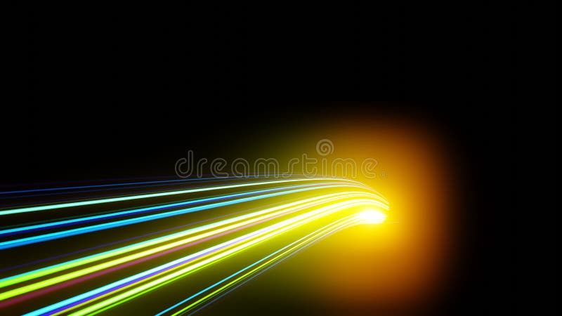 Stunning Digital Light Effects on Dark Background. Stock Image - Image ...