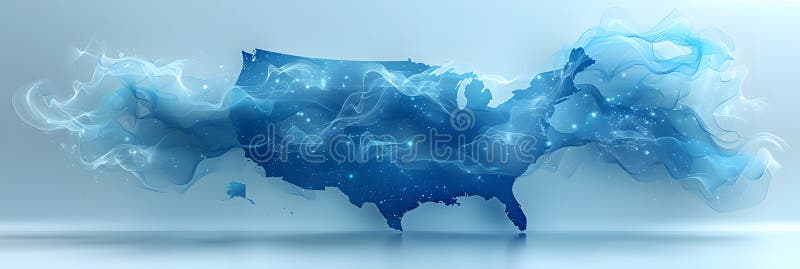 USA Map Illustration: a Minimalist Masterpiece with Negative Space ...