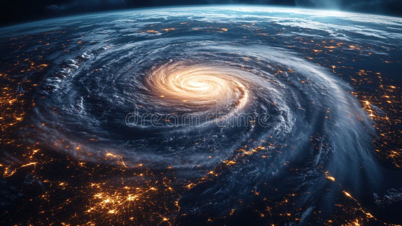 Stunning Digital Map Tracking Path of Hurricane from Space, Showcasing ...