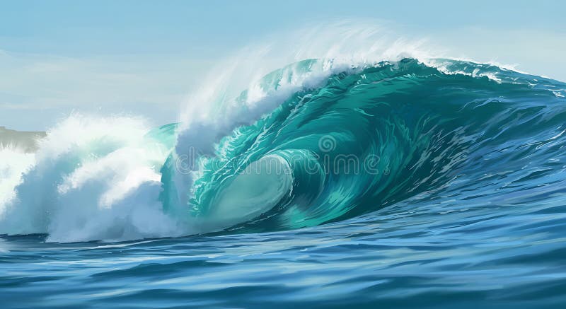 A Stunning Digital Representation of a Colossal Wave S Power and Grace ...