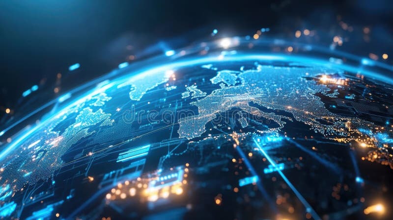 A Stunning Digital Representation of Europe from Space, Showcasing ...