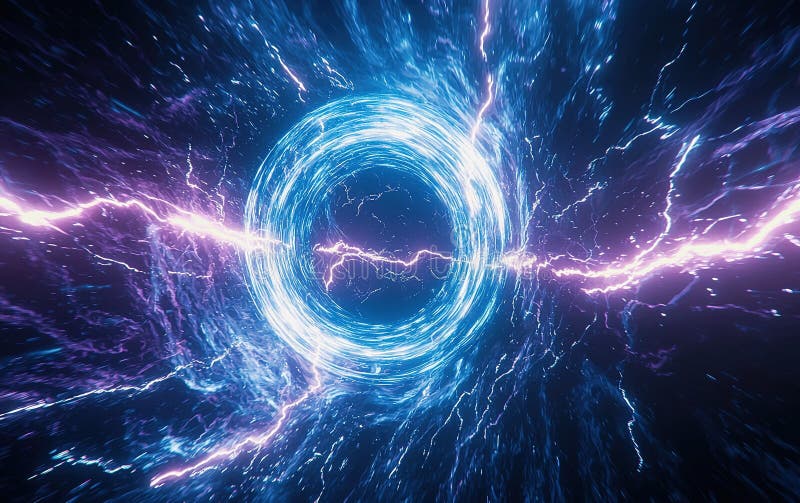 Stunning Digital Representation of a Swirling Vortex with Electric Arcs ...