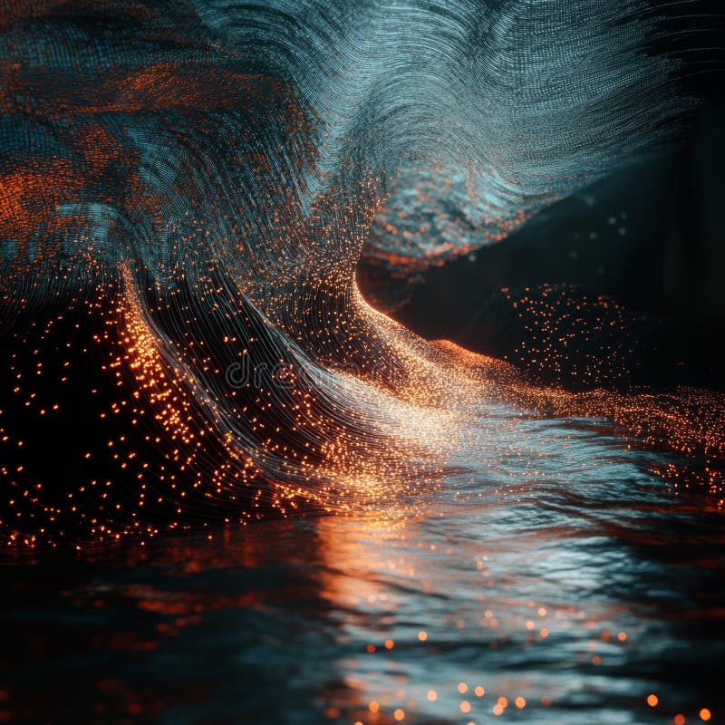 Stunning Digital Visualization of Abstract Data Waves with Realistic ...