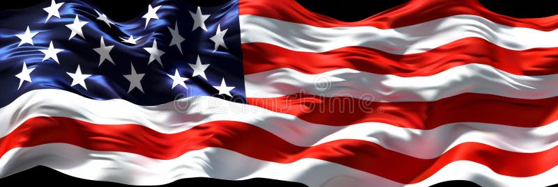 Stunning Display of American Flags Arranged in a Patriotic Row for a ...