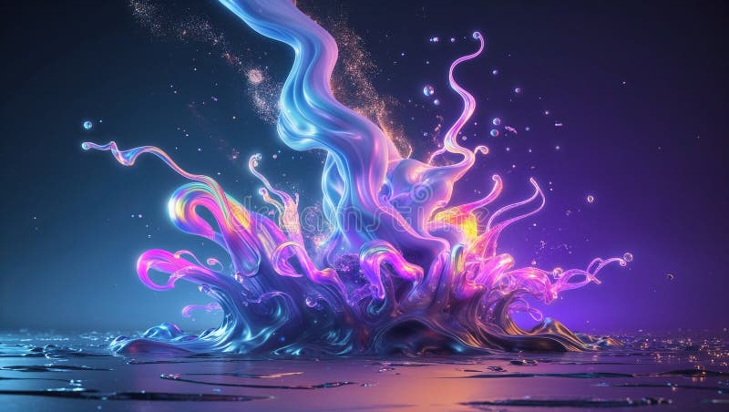 A Stunning Display of Fluid Shapes Evolves in a Vibrant Array of Colors ...