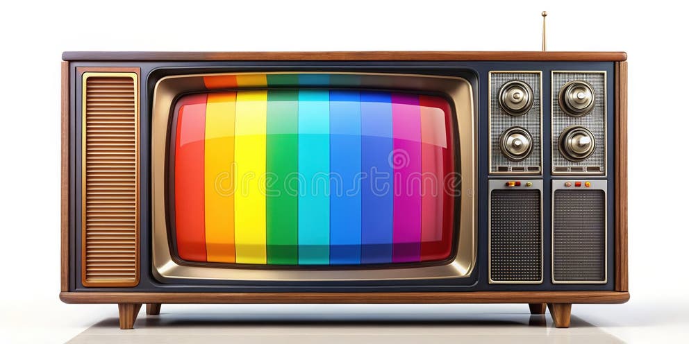 A Stunning Display of Retro Television Technology Sharp Bright and ...