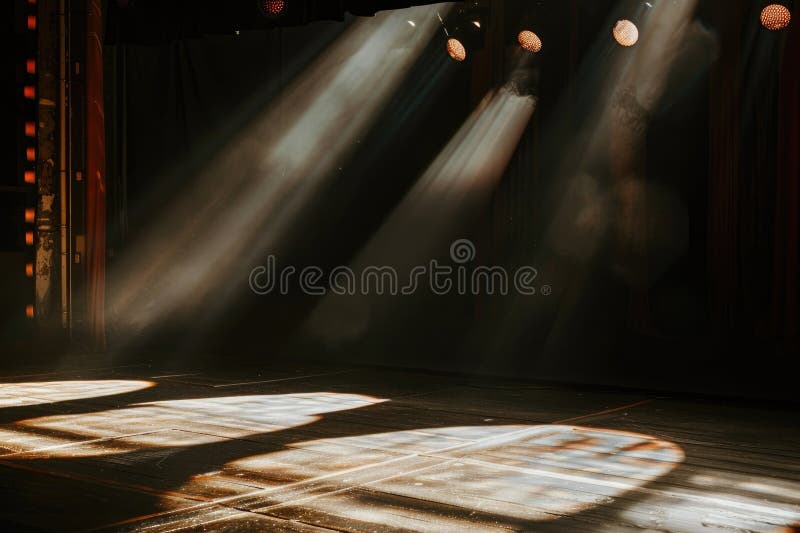 A Stunning Display of Spotlights and Shadows on an Empty Stage by AI ...