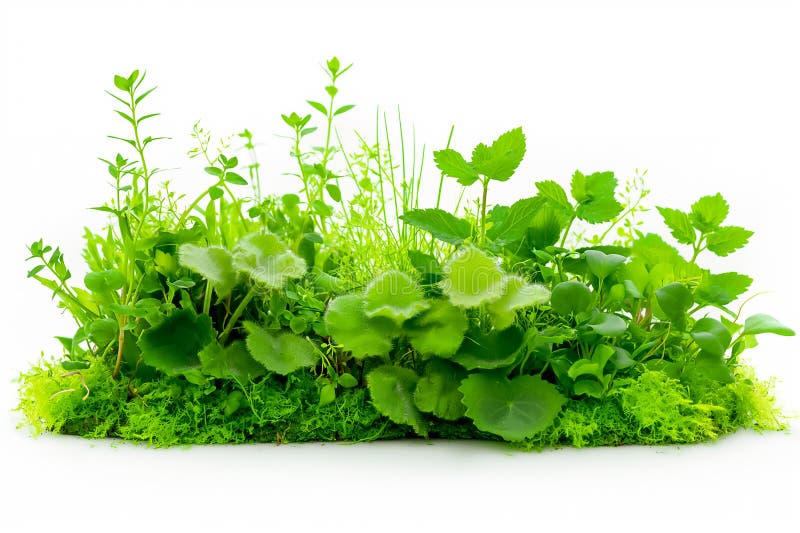 A Stunning Display of Various Herbs and Leafy Plants Arranged Elegantly ...