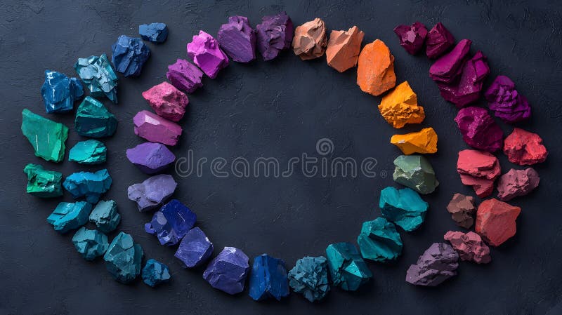 A Stunning Display of Vibrant Crystals Arranged in a Circular Pattern ...