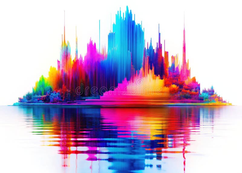 A Stunning Display of Vibrant Digital Glitch Art Overlapping Layers of ...