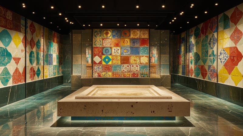 Vibrant Sicilian Ceramic Tile Pattern with Colorful Geometric Design in ...