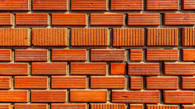 A Stunning 3Dlike Arrangement of Red Clay Bricks in a Staggered Pattern ...