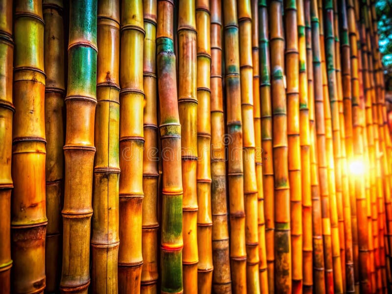 Stunning Double Exposure Bamboo Wall a Vertical Stacked Texture for ...