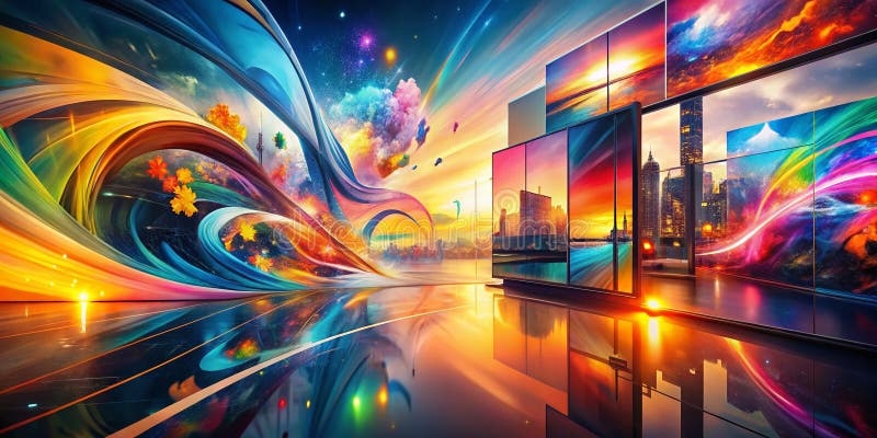 Stunning Double Exposure Design Abstract Shapes and Screen Cliparts for ...