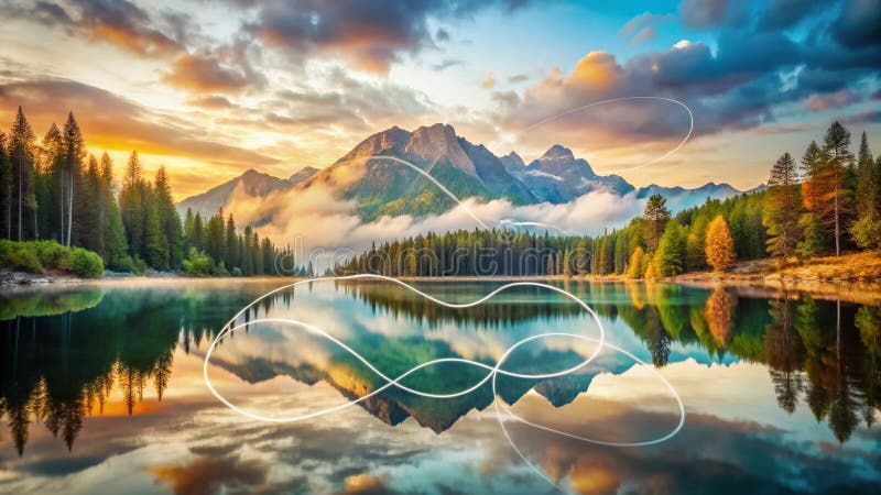 Stunning Double Exposure Line Art Typography a Minimalist Design for ...